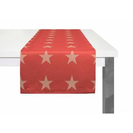 WIRTH Tischl&auml;ufer &raquo;Felino&laquo; rot Baumwolle, Polyester B/L: 40cm x 150cm, eckig