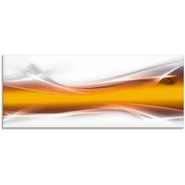 Artland Glasbild &raquo;Kreatives Element&laquo; Gegenstandslos 1 Stk. tlg. in verschiedenen Gr&ouml;&szlig;en gold B/H/T: 125cm x 50cm, Glasbild Gegenstandslos, 1 Stk.