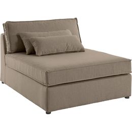 OTTO home Sofa-Mittelelement &raquo;Enid&laquo; Teil eines Modulsofas, fester Sitzkomfort, auch in Breitcord grau Baumwollmix (60% Baumwolle/40% Leinen);Struktur 