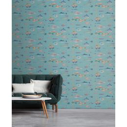A.S. Cr&eacute;ation Vliestapete &raquo;PintWalls II Tapete mit Fischen Mustertapete mit Tieren Tiere&laquo; matt strukturiert Vliestapete Kinderzimmer f&uuml;r Schlafzimmer K&uuml;che 
