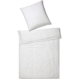 Elegante Bettw&auml;sche &raquo;Pure Leinen&laquo; 2 Stk. angenehmes Material wei&szlig; Leinen, Obermaterial: 100% Leinen B/L: 135cm x 200cm, 1 Stk., 1 Stk., Leinen, B/L: 80cm x 