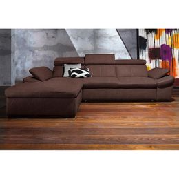 exxpo - sofa fashion Ecksofa &raquo;Salerno, Funktionssofa, Breite 280cm, hoher Sitzkomfort, L-Form&laquo; inkl. Kopf- und Armteilverstellung, wahlweise mit 