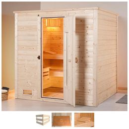 Weka Sauna &raquo;Bergen&laquo; ohne Ofen beige ohne Ofen, (ohne Ofen)