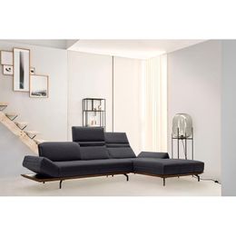 Creation BY ROLF BENZ Ecksofa &raquo;CR.420, Designecksofa, L-Form&laquo; in 2 Qualit&auml;ten, Holzrahmen in Eiche Natur oder Nu&szlig;baum, Breite 293 cm schwarz B/H/T: 