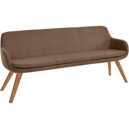 Musterring Essbank &raquo;Tavia&laquo; Stativgestell Wildeiche massiv ge&ouml;lt, Breite 180, 200 oder 220 cm braun 100% PES B/H/T: 180cm x 87cm x 66cm, Flachgewebe