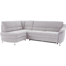 Sit & More sit&more Ecksofa &raquo;Cardoso L-Form&laquo; mit Federkern, wahlweise mit Schlaffunktion und Schubkasten silber Luxus-Microfaser (90% Polyester, 10% Polyamid);