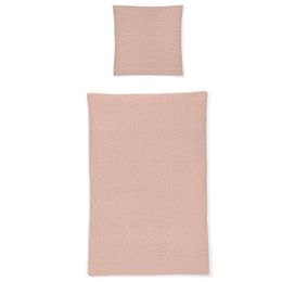 Irisette Bettw&auml;sche &raquo;Shadow 8361&laquo; 2 Stk. pflegeleichte Sommerbettw&auml;sche orange Seersucker, Obermaterial: 100% Baumwolle B/L: 155cm x 220cm, 1 Stk., 1 Stk., 