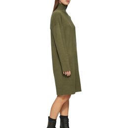 Qs Damen QS Strickkleid Ohne Taschen mit geripptem Stehkragen gr&uuml;n XS, N-Gr