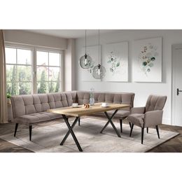 exxpo - sofa fashion Essbank &raquo;Mocca Essbank, Sitzbank&laquo; hoher Sitzkomfort, bequem und elegant, hochwertige Detailverarbeitung braun B/H/T: 260cm x 94cm