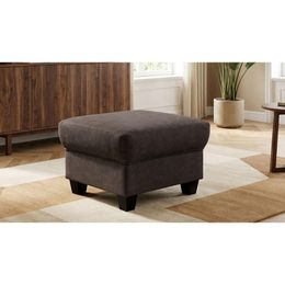 OTTO home Hocker &raquo;Silkeborg&laquo; Polsterhocker Silkeborg passend zum Sofa, Breite 59 cm braun 100% Polyester B/H/T: 59cm x 42cm x 59cm, Samtvelours