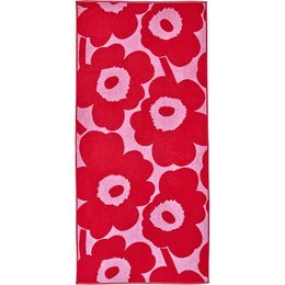 Marimekko Duschtuch &raquo;UNIKKO&laquo; 100% Baumwolle, angenehm weich, 70 x 150 cm rot Frottier, Obermaterial: 100% Baumwolle B/L: 70cmx150cm, 1 Stk., Frottier
