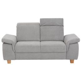 Home Affaire 2-Sitzer &raquo;Dalia&laquo; mit Federkernpolsterung, wahlweise auch mit Kopftteilverstellung silber Luxus-Microfaser Florence (100% Polyester);Luxus