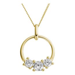 Firetti Damen Kettenanh&auml;nger &raquo;Schmuck Geschenk Gold 333 Halsschmuck Anh&auml;nger Fantasie Lab Grown&laquo; mit Brillanten gold 0,5 VS = sehr kleine Einschl&uuml;sse,