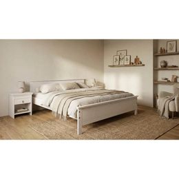 OTTO home Massivholzbett &raquo;Indra, Landhausstil, edles Design,zertifiziertes Massivholz&laquo; Breite/Belastbarkeit 180cm/220 KG, 140cm/180 KG, 90cm/120 KG, 