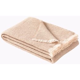 Estella Wohndecke &raquo;Monte Valera&laquo; 100% extrafeine Merinowolle beige Obermaterial: 100% Baumwolle B/L: 130cm x 180cm