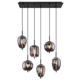 Globo LIGHTING Pendelleuchte &raquo;BLACKY&laquo; E14 1 Stk. H&auml;ngelampe, H&auml;ngeleuchte, verschiedene Gl&auml;ser, modern, Essbereich schwarz 1 Stk.