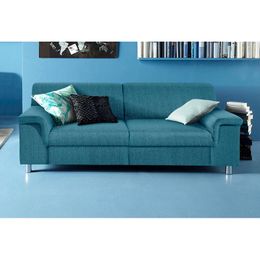 Home Affaire 2,5-Sitzer &raquo;Jamie zeitlos elegant, klares Design, komfortabel&laquo; blau B/H/T: 190cm x 72cm x 80cm, Struktur fein, ohne Funktion