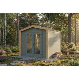 Weka Gartenhaus &raquo;Killarney&laquo; Doppelt&uuml;r mit Lamellen Massivholz ohne Fu&szlig;boden, ohne Dacheindeckung