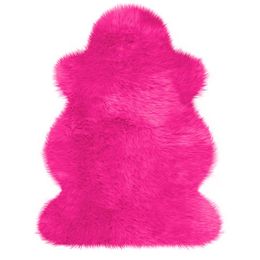 Heitmann Felle Fellteppich &raquo;Lammfell farbig - Premium Qualit&auml;t&laquo; fellf&ouml;rmig 70 mm H&ouml;he echtes Austral. Lammfell, besonders dicht & weich, verschiedene Gr&ouml;&szlig;en pink 