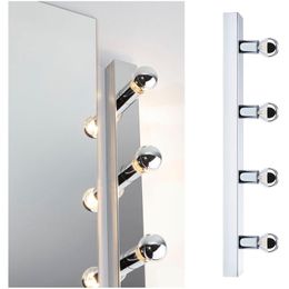 Paulmann Spiegelleuchte &raquo;Spiegelleuchte IP44 E14 230V dimmbar&laquo; E14 1 Stk. Ein-/Ausschalter grau 4, H: 7,5cm, 1 Stk.