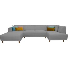 OTTO home Wohnlandschaft &raquo;Maroon U-Form&laquo; in skandinavischem Design, mit losen Kissen grau Struktur grob ( 100% POLYPROPYLEN;Struktur fein ( 100% 