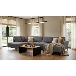 OTTO home Wohnlandschaft &raquo;Tournon U-Form, XXL Sofa, Breite 333 cm, Webstoff, Chenille&laquo; Designsofa im nordischen Stil, Wellenunterfederung, Metallf&uuml;&szlig;e 