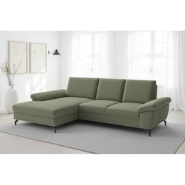 Sit & More sit&more Ecksofa &raquo;Chelsea L-Form, B: 264 cm, mit Armteil-& Sitztiefenverstellung&laquo; optional Schlaffunktion und Bettkasten gr&uuml;n 95% Polyester, 5% 