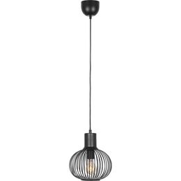 Trio Leuchten Pendelleuchte &raquo;GILA, 1-flammige H&auml;ngelampe, Gitter Optik Metall exkl 1x E27 max 10W&laquo; E27 1 Stk. warmwei&szlig; - kaltwei&szlig; H&ouml;he bis 150cm 