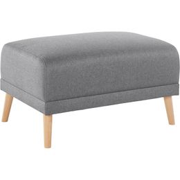 Home Affaire Polsterhocker &raquo;Granbo, B: 86 cm&laquo; passend zur Polsterserie "Granbo", Federkern grau 100% Polyester B/H/T: 86cm x 45cm x 60cm, Struktur 