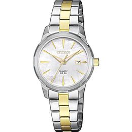 Citizen Damen Quarzuhr Armbanduhr, Damenuhr, Edelstahlarmband, Datum silber Einheitsgr&ouml;&szlig;e