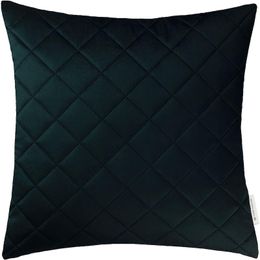 Tom Tailor HOME Dekokissen &raquo;FrenchVelvet Quilt&laquo; Kissenh&uuml;lle ohne F&uuml;llung, 1 St&uuml;ck schwarz Polyester B/L: 45cm x 45cm, 1 Stk.