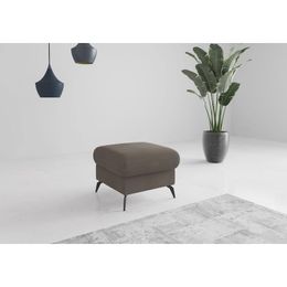 OTTO home Polsterhocker &raquo;Rochelle&laquo; 1 Stk. tlg. moderne 15 cm Metallf&uuml;&szlig;e braun 100% Polyester B/H/T: 58cm x 50cm x 58cm, Luxus-Microfaser Euphoria,mit 