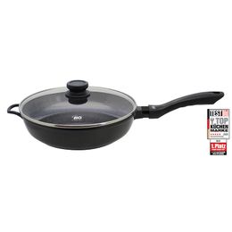 ELO Schmorpfanne &raquo;mit Glasdeckel 28cm&laquo; Aluminiumguss 1 Stk. tlg. Induktion, &Oslash; 28 cm schwarz &Oslash; 28cm + H&ouml;he 13,5cm