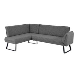K+w Komfort & Wohnen K+W Komfort & Wohnen Eckbank &raquo;Drive&laquo; mit Seitenteilverstellung am langem Schenkel zur Sitzplatzerweiterung grau B/H/T: 91cm x 68cm, Flachgewebe 775, 