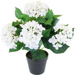 OTTO home Kunstblume &raquo;K&uuml;nstliche Hortensie im Topf&laquo; 40cm Realistische Kunstpflanze Blumen Deko Blumen Pflanzen Polyester B/H/L: 35cm x 40cm