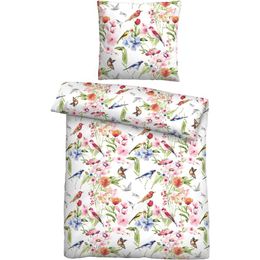 Biberna Bettw&auml;sche &raquo;616315&laquo; 2 feiner Glanz + weicher Griff, pflegeleicht, ganzj&auml;hrig einsetzbar, RV Mako-Satin, Obermaterial: 100% Baumwolle B/L: 135cm x 