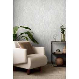 Livingwalls living walls Vliestapete &raquo;Smart&laquo; leicht gl&auml;nzend glatt Vliestapete Steintapete f&uuml;r Schlafzimmer K&uuml;che Wohnzimmer Stein-Optik wei&szlig; Vlies B/L: 0,53m x 