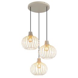 NOWA H&auml;ngeleuchte &raquo;MATEO&laquo; E27 1 Stk. H&auml;ngelampe Esszimmer-Leuchte Esstischleuchte Wohnzimmer beige &Oslash; 50cm H: 120cm, 1 Stk.