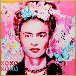 KARE Bild mit Rahmen &raquo;Gerahmtes Bild La Viva 100x100cm&laquo; 1, verschiedene Motive Glas, MDF, Papier B/H/T: 100cm x 100cm x 4cm, quadratisch
