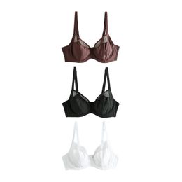 next BH Damen Gr&ouml;&szlig;e 75 braun / schwarz / wei&szlig; Sommerkleid