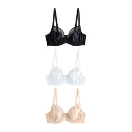 next BH Damen Gr&ouml;&szlig;e 70 nude / schwarz / wei&szlig; Sommerkleid