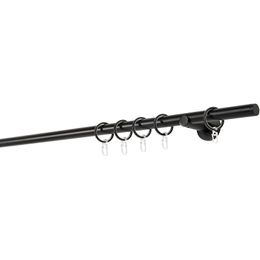 mydeco Gardinenstange &raquo;20mm Match Wandtr&auml;ger 6,5 cm&laquo; 1 l&auml;ufig-l&auml;ufig Fixma&szlig; schwarz B/L: 100cm, 1 l&auml;ufig