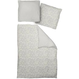 Adam Wendebettw&auml;sche &raquo;Flower Cuv&eacute;e light&laquo; 2 Stk. aus 100 % Bio-Baumwolle, 2 teilig - Bettw&auml;sche Set silber Renforc&eacute;, Obermaterial: 100% Baumwolle B/L: 