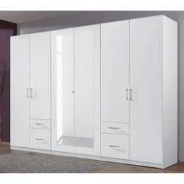 wimex Kleiderschrank &raquo;Freiburg&laquo; wei&szlig; B/H/T: 270cm x 210cm x 58cm, T&uuml;ren: 6 Stk.