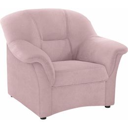 DOMO collection Sessel &raquo;SARAFINA Breite 102 cm, auch mit Federkern f&uuml;r noch mehr Sitzkomfort!&laquo; whlw. mit Federkern, elegantes Design rosa Luxus-