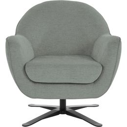 Home Affaire Drehsessel &raquo;Stavre, Loungesessel mit Drehfunktion&laquo; in moderner Optik, mit elegantem Drehfu&szlig; grau 100% Polyester Struktur weich, 