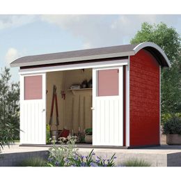 Weka Gartenhaus &raquo;228&laquo; rot Massivholz Fu&szlig;boden im Gartenhaus, ohne Dacheindeckung