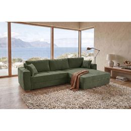 Jockenh&ouml;fer Ecksofa &raquo;Bologna, L-Form, Breite: 298 cm, Cord-Bezug, beidseitig montierbar&laquo; mit Schlaffunktion, Bettkasten & Zierkissen, XXL-Ottomane Korpus: 100% 