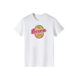 Lapaplus Shirt 'Women Retro Oval Frame The Seven Slogan Print T-Shirt' Damen Gr&ouml;&szlig;e L wei&szlig;