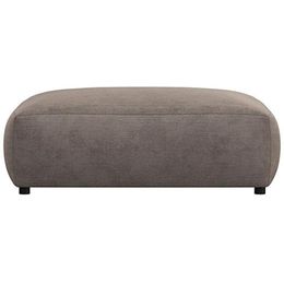 FLEXLUX Pouf &raquo;Lucera&laquo; modern & anschmiegsam, Kaltschaum, Stahl-Wellenunterfederung braun Kunststoff B/H/T: 104cm x 41cm x 82cm, Struktur